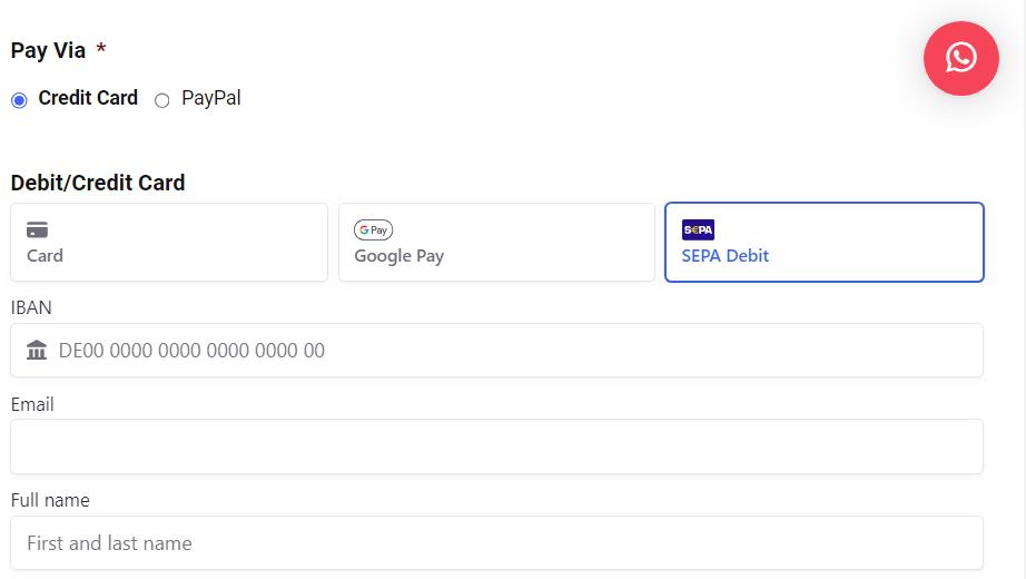 SEPA Direct Debit Payments – Reverb Studios Design